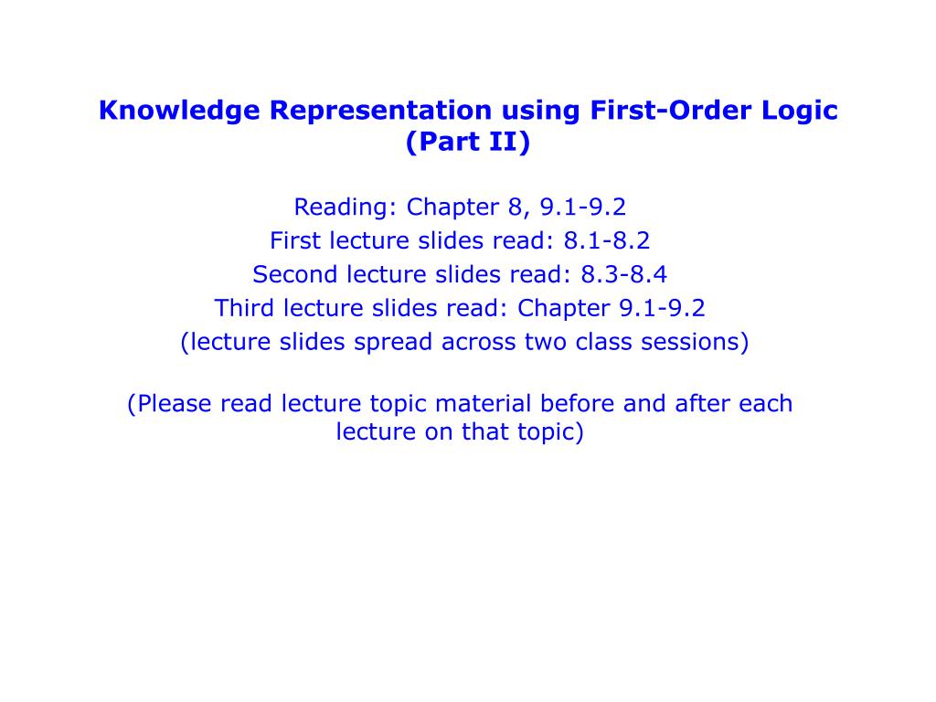PPT - Understanding Knowledge Representation in First-Order Logic: A Guide to Inference and ...