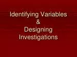 PPT - Identifying Variables Worksheet PowerPoint Presentation, free ...