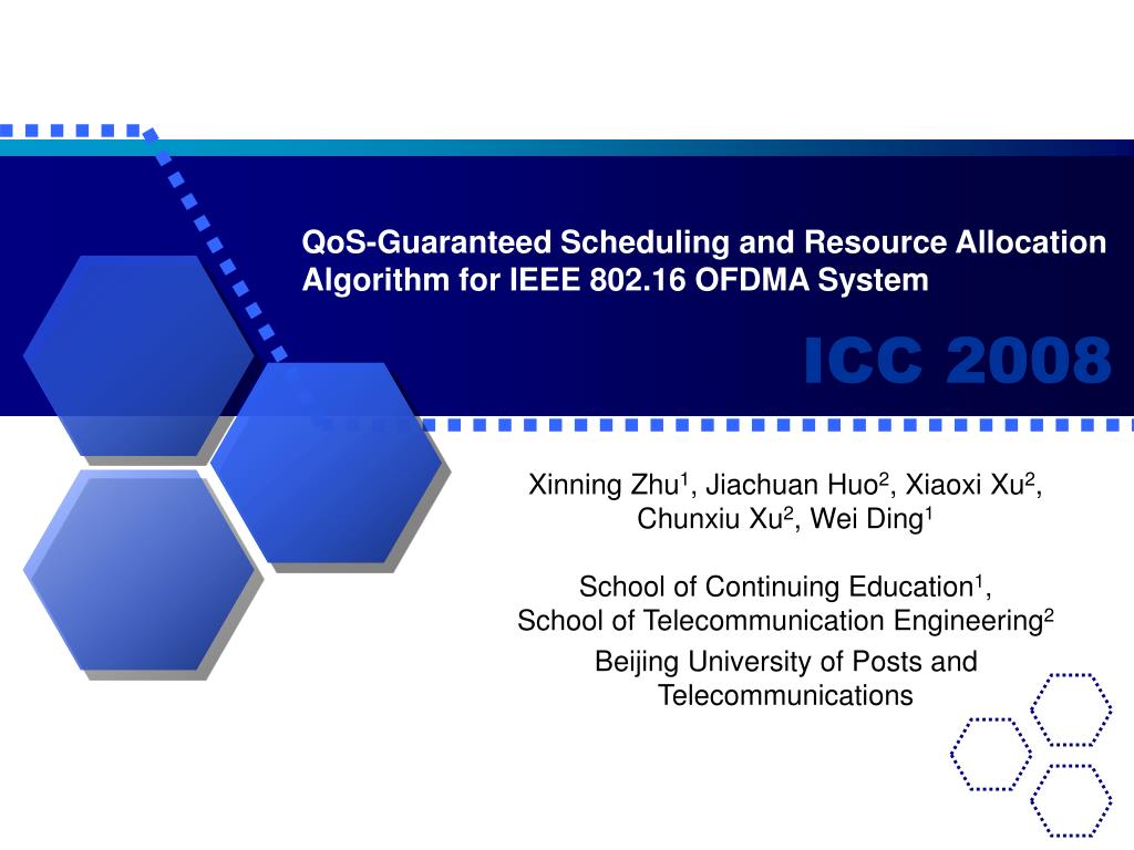 PPT - QoS-Guaranteed Scheduling and Resource Allocation Algorithm for IEEE 802.16 OFDMA System ...