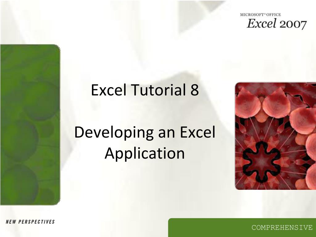 PPT - Excel Tutorial 8 Developing an Excel Application PowerPoint Presentation - ID:5510137