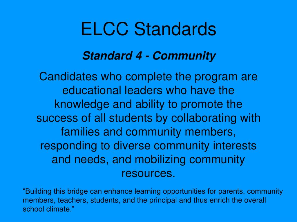 PPT - ELCC Standards PowerPoint Presentation, free download - ID:5510799