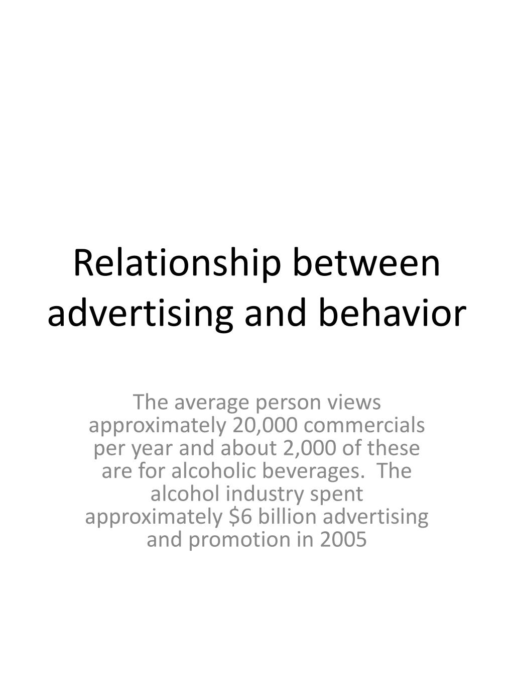 PPT - Relationship between advertising and behavior PowerPoint ...