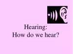 PPT - The Ear and How We Hear PowerPoint Presentation, free download ...