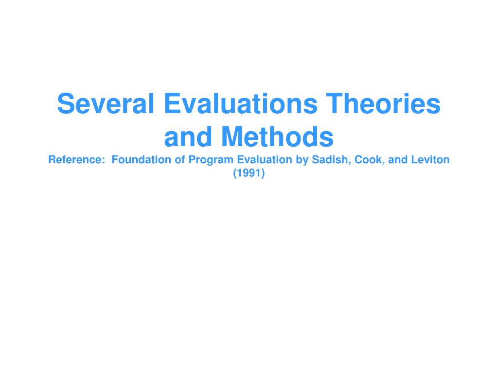 PPT - Components of good evaluation theory PowerPoint Presentation, free download - ID:5515533