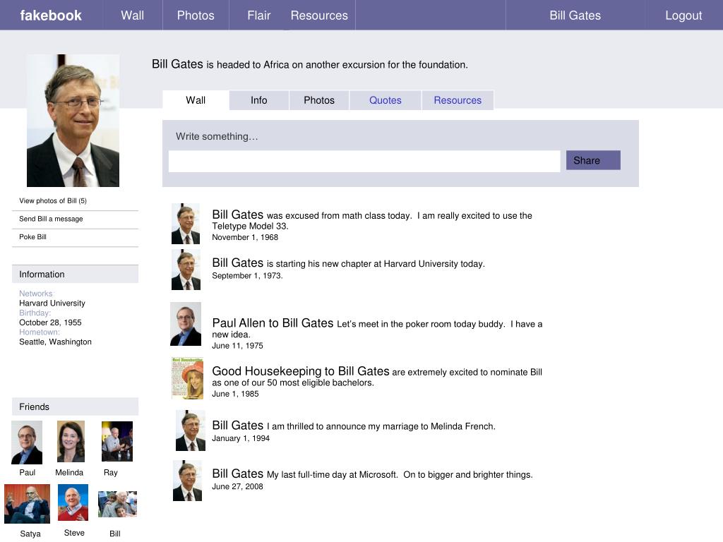 PPT - fakebook PowerPoint Presentation, free download - ID:5516908