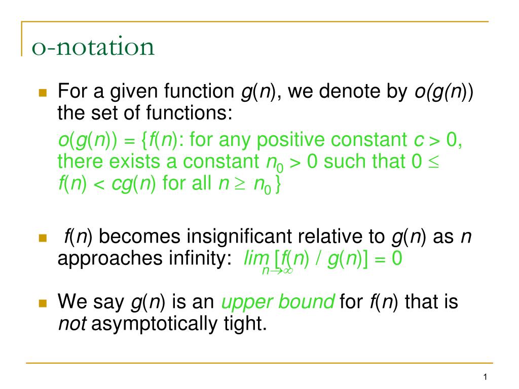 PPT - o-notation PowerPoint Presentation, free download - ID:5518587