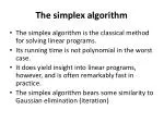 PPT - Simplex Algorithm PowerPoint Presentation, free download - ID:542824