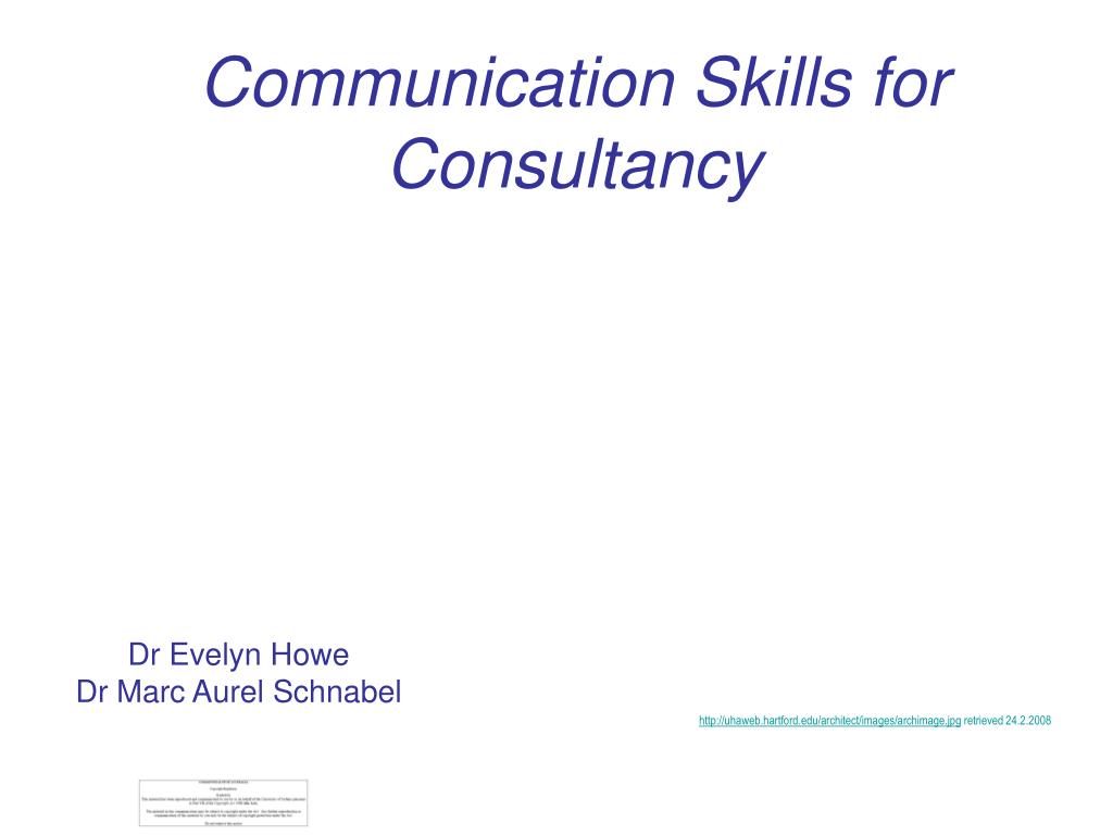 PPT - Communication Skills for Consultancy PowerPoint Presentation ...