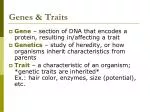 PPT - Chapter 20 Evolution of Genes and Traits PowerPoint Presentation ...