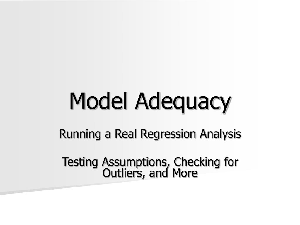 PPT - Model Adequacy PowerPoint Presentation, free download - ID:5522976