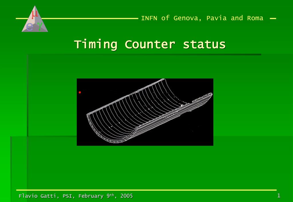 PPT - Timing Counter status PowerPoint Presentation, free download - ID ...