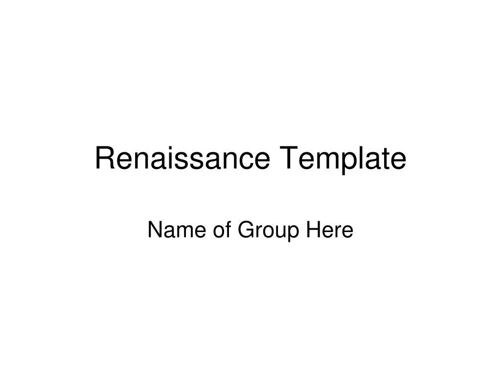 PPT - Renaissance Template PowerPoint Presentation, free download - ID ...