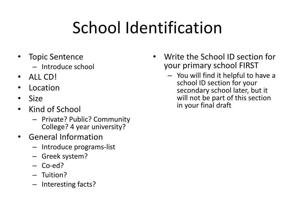 PPT - Comprehensive School Identification Guide for Your Primary School ...