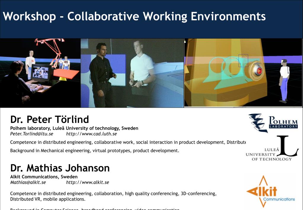 PPT - Workshop - Collaborative Working Environments PowerPoint ...