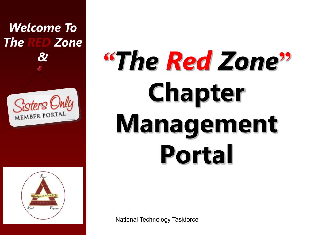 PPT - “ The Red Zone ” Chapter Management Portal PowerPoint ...
