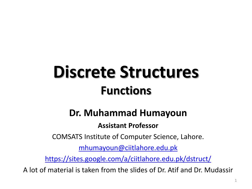 PPT - Discrete Structures Functions PowerPoint Presentation, free ...