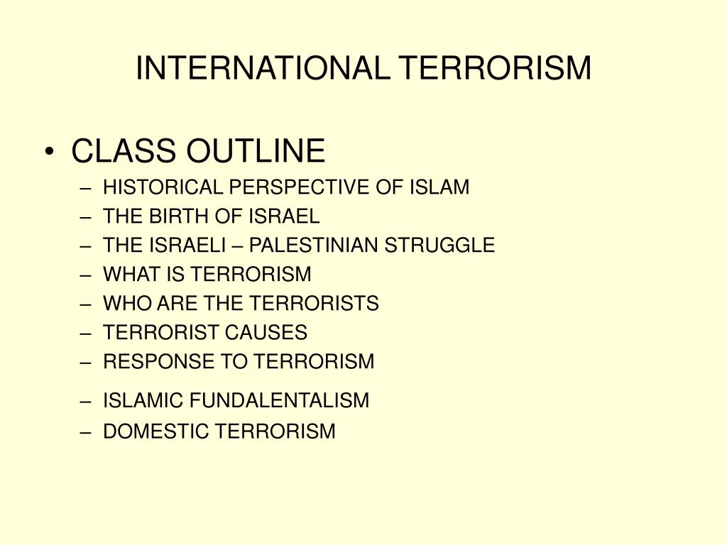 PPT - INTERNATIONAL TERRORISM PowerPoint Presentation, free download ...