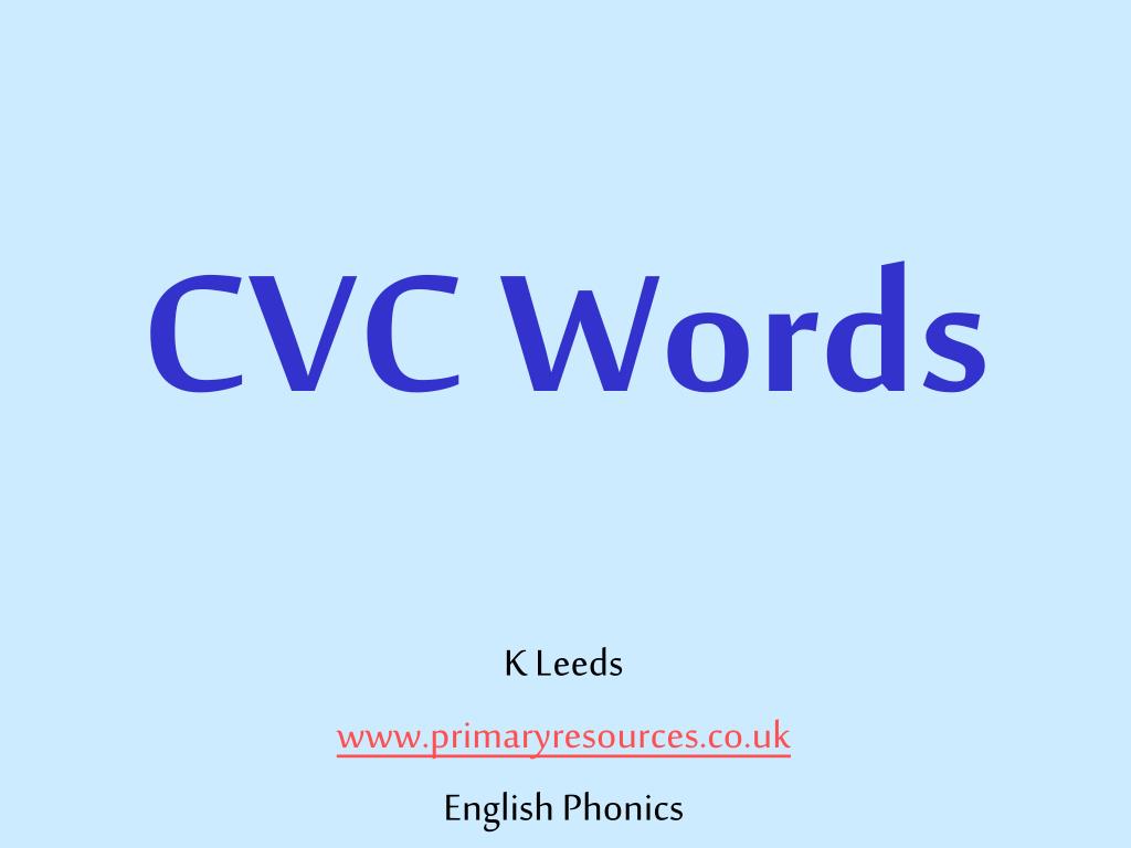 PPT - cvc Words PowerPoint Presentation, free download - ID:5533071