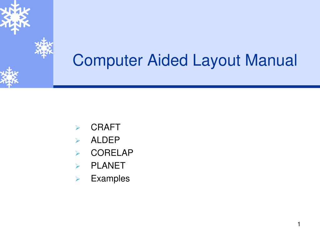 PPT - Computer Aided Layout Manual PowerPoint Presentation, free ...