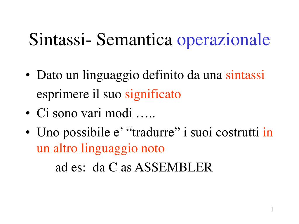 PPT - Sintassi- Semantica operazionale PowerPoint Presentation, free download - ID:5536511