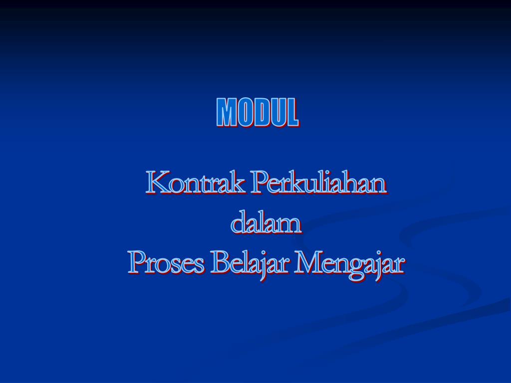 PPT - MODUL PowerPoint Presentation, free download - ID:5537516