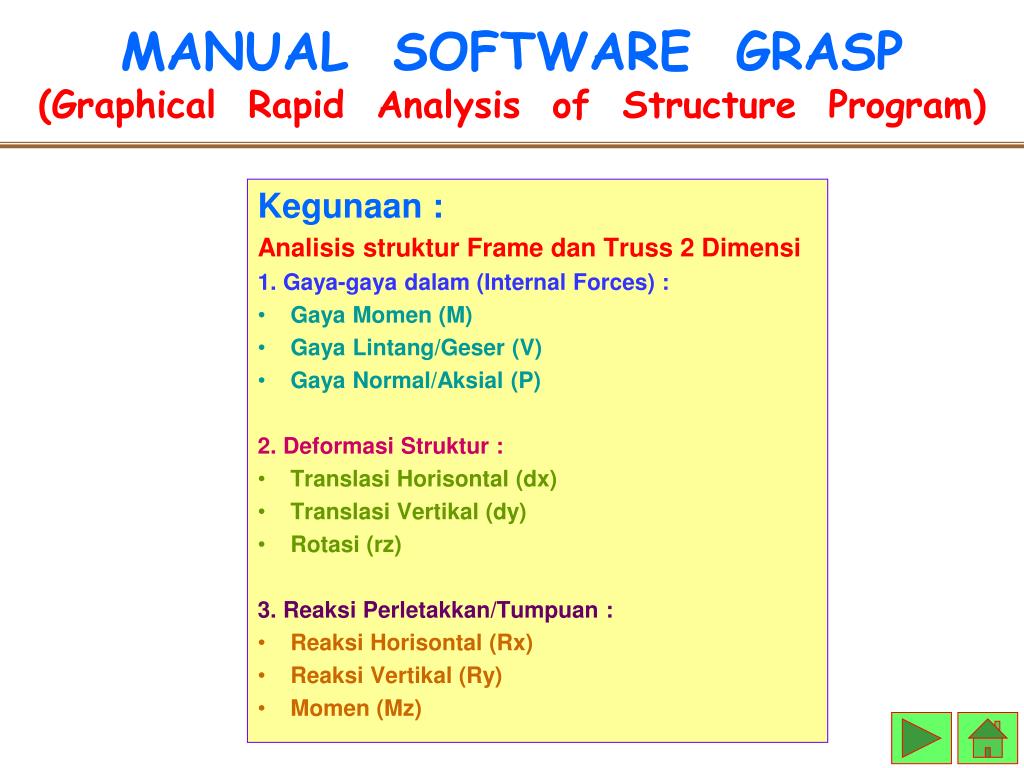 PPT - MANUAL SOFTWARE GRASP (Graphical Rapid Analysis of Structure ...