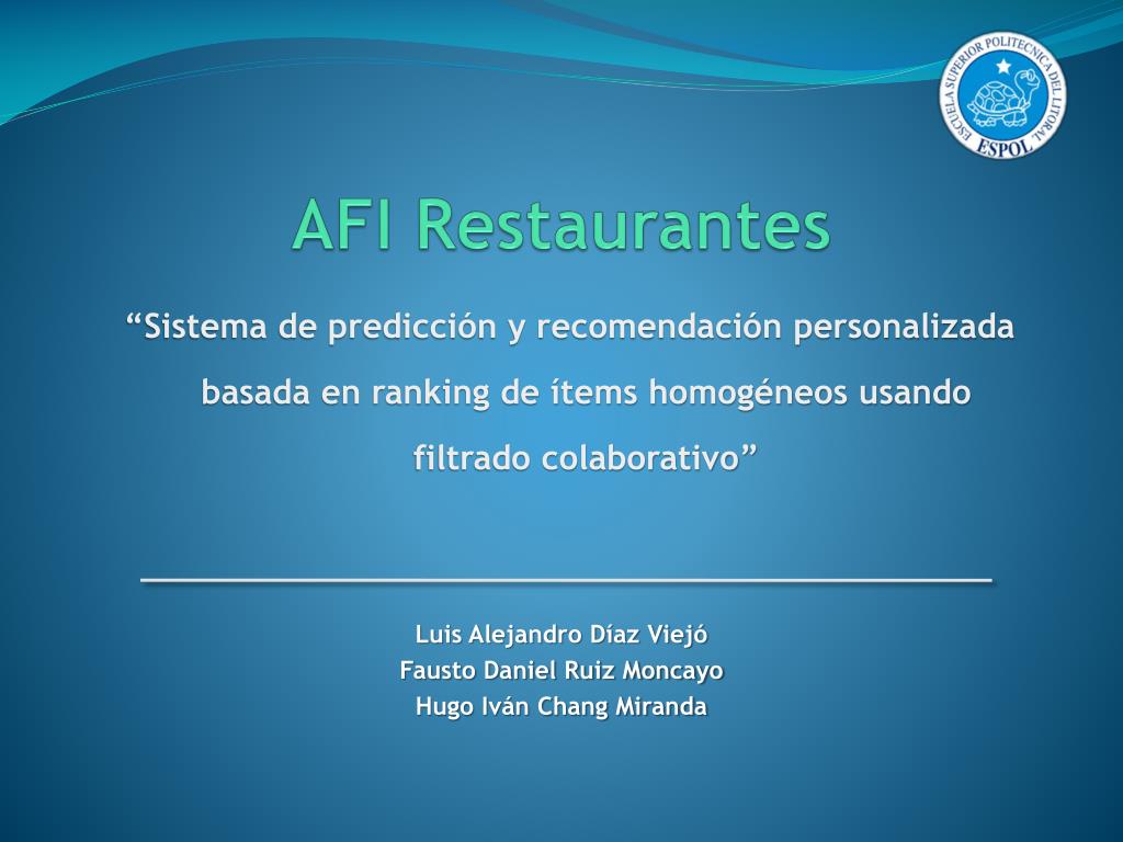 PPT - AFI Restaurantes PowerPoint Presentation, free download - ID:5553007