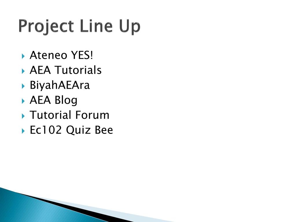 PPT - Project Line Up PowerPoint Presentation, free download - ID:5554494