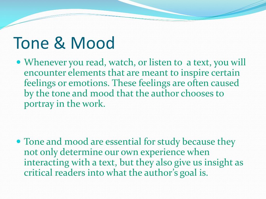 PPT - Tone & Mood PowerPoint Presentation, free download - ID:5557310
