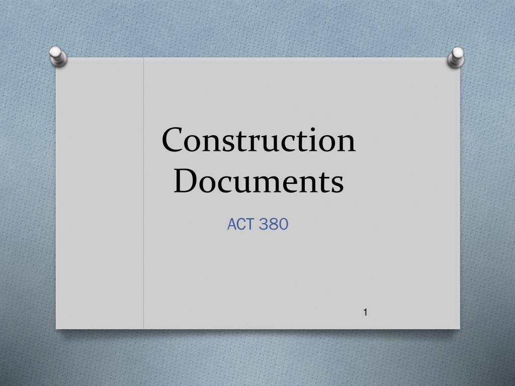 PPT - Construction Documents PowerPoint Presentation, free download ...