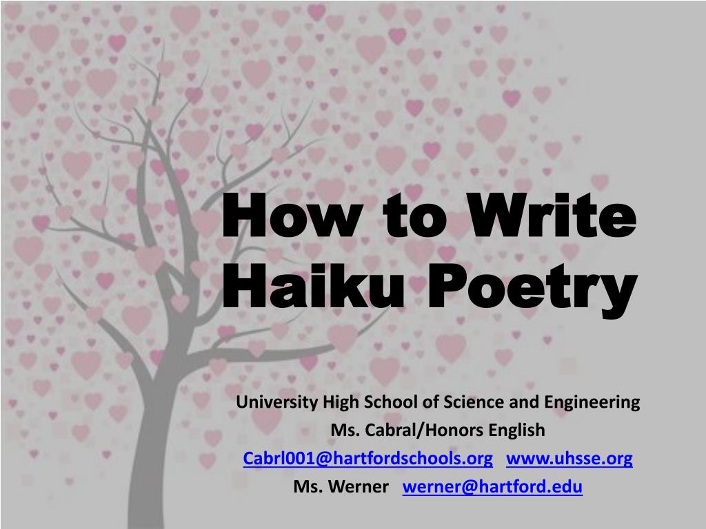 PPT - How to Write Haiku Poetry PowerPoint Presentation, free download ...