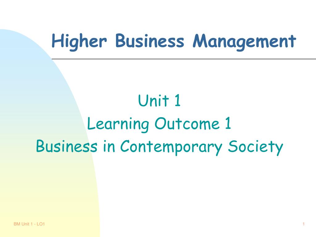 PPT - Higher Business Management PowerPoint Presentation, free download ...