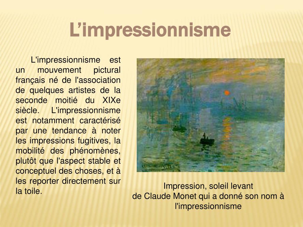 PPT - L’impressionnisme PowerPoint Presentation, free download - ID:5560296
