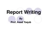 PPT - Report Writing PowerPoint Presentation, free download - ID:7979136