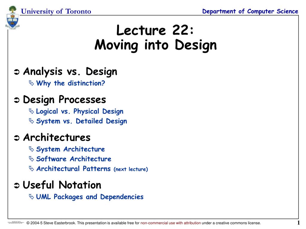 PPT - Lecture 22: Moving into Design PowerPoint Presentation, free ...