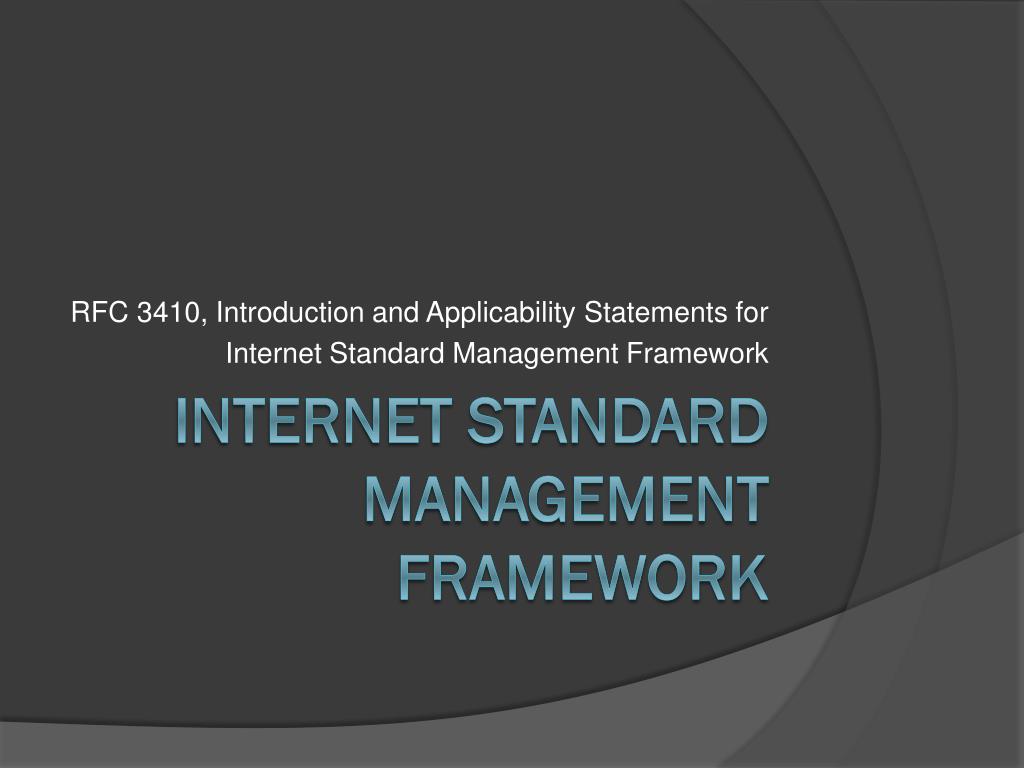 PPT - Internet Standard Management Framework PowerPoint Presentation ...