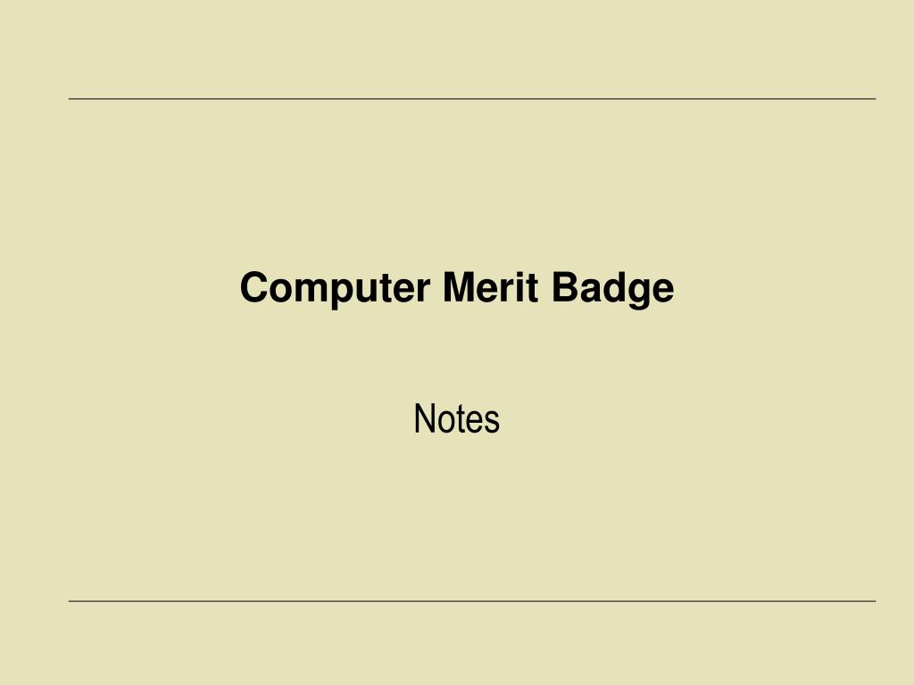 PPT - Computer Merit Badge PowerPoint Presentation, free download - ID ...