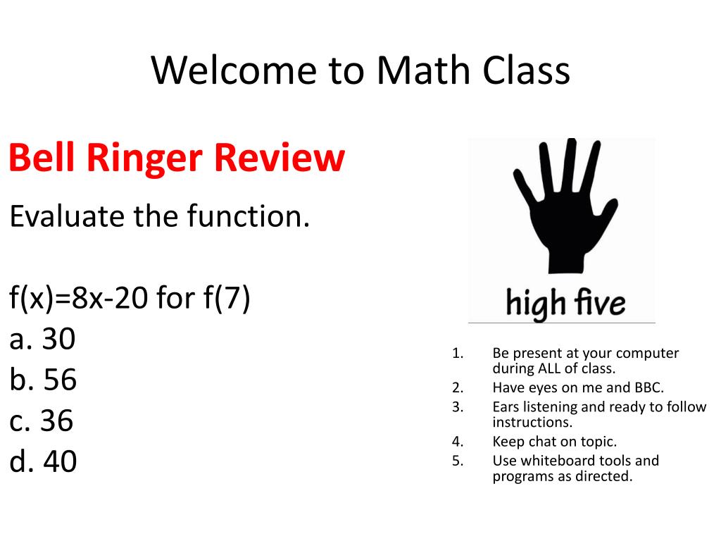 PPT - Welcome to Math Class PowerPoint Presentation, free download - ID ...
