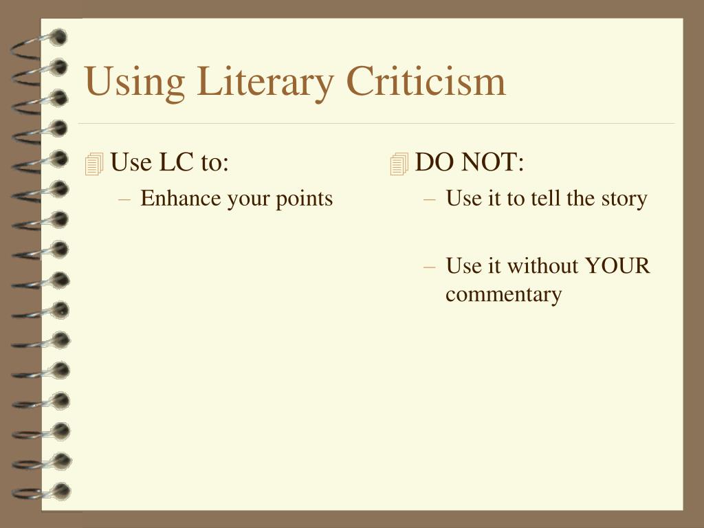 PPT - Using Literary Criticism PowerPoint Presentation, free download ...