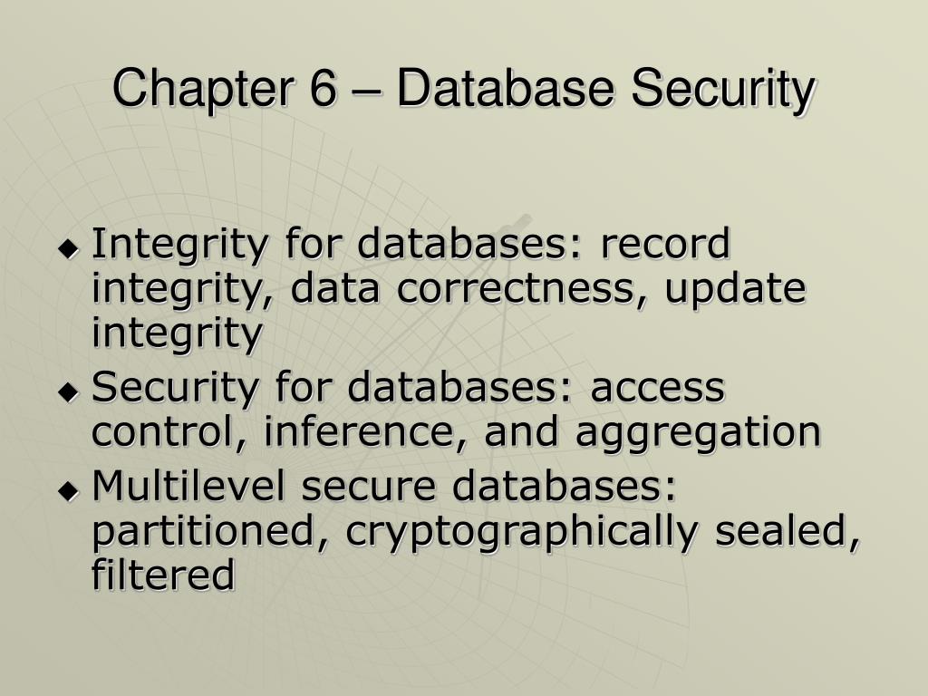 PPT - Chapter 6 – Database Security PowerPoint Presentation, free ...
