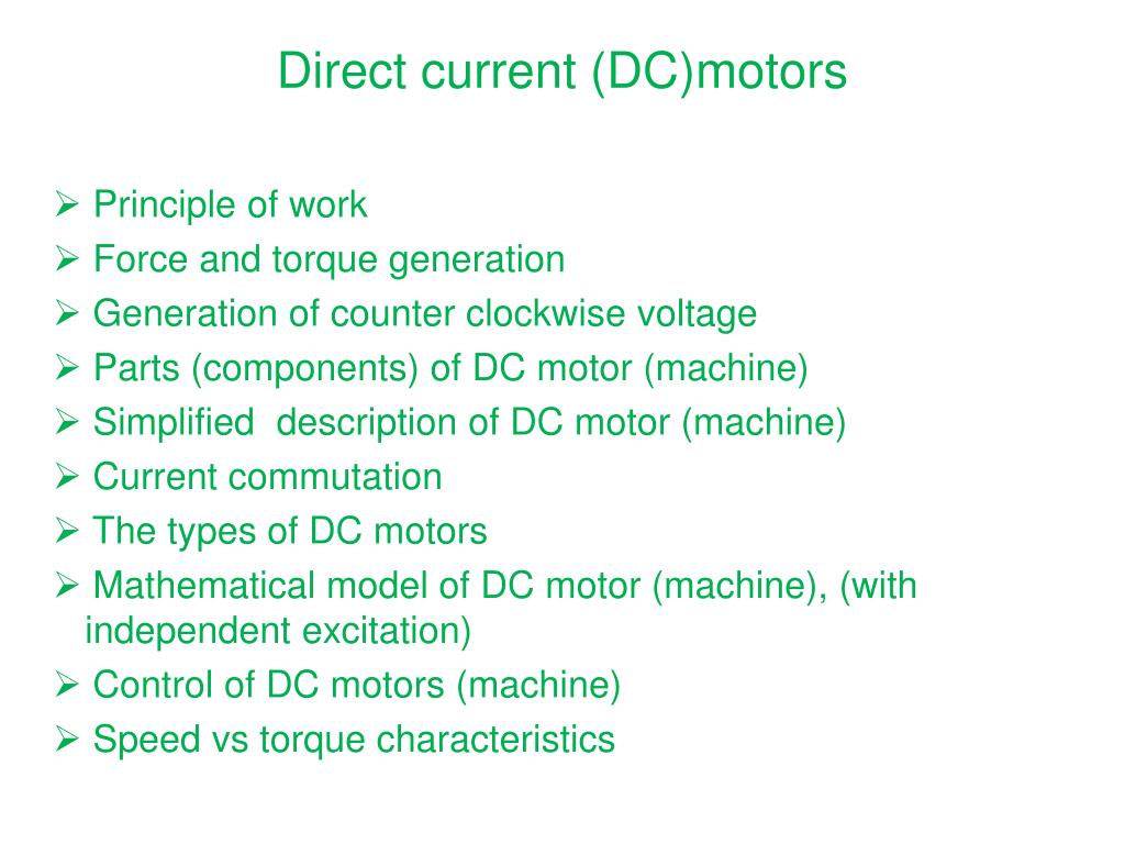 PPT - Direct current (DC)motors PowerPoint Presentation, free download ...