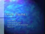 PPT - OCULAR TRAUMA. DIAGNOSIS AND TREATMENT. PowerPoint Presentation ...