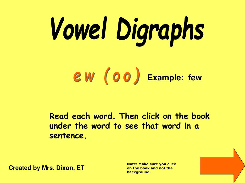 PPT - Vowel Digraphs PowerPoint Presentation, free download - ID:5573453