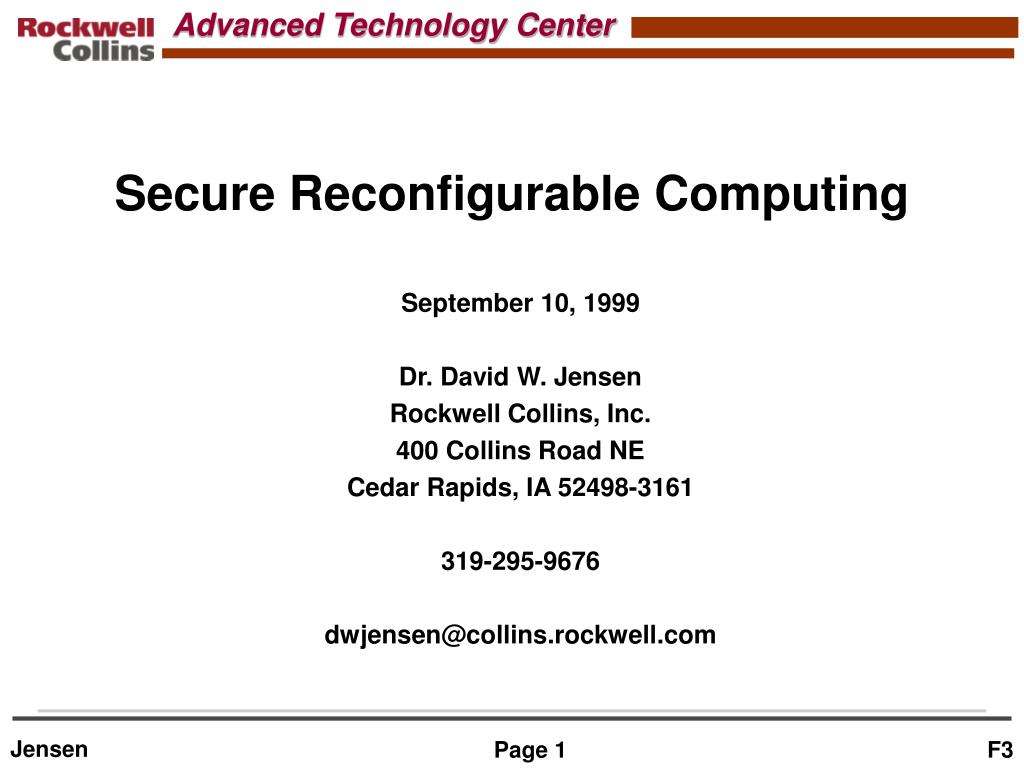 PPT - Secure Reconfigurable Computing PowerPoint Presentation, free ...