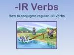 PPT - -ER and – IR Verbs PowerPoint Presentation, free download - ID ...