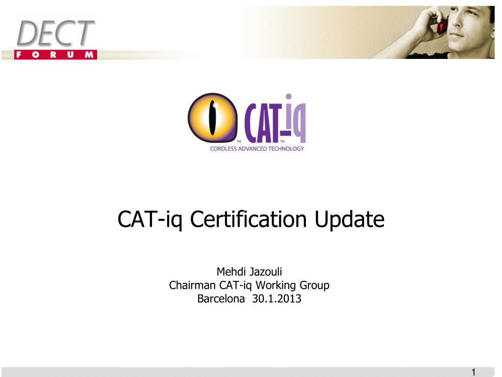 PPT - CAT- iq Certification Update PowerPoint Presentation, free ...