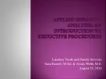 PPT - Introduction to Applied Behavior Analysis PowerPoint Presentation ...