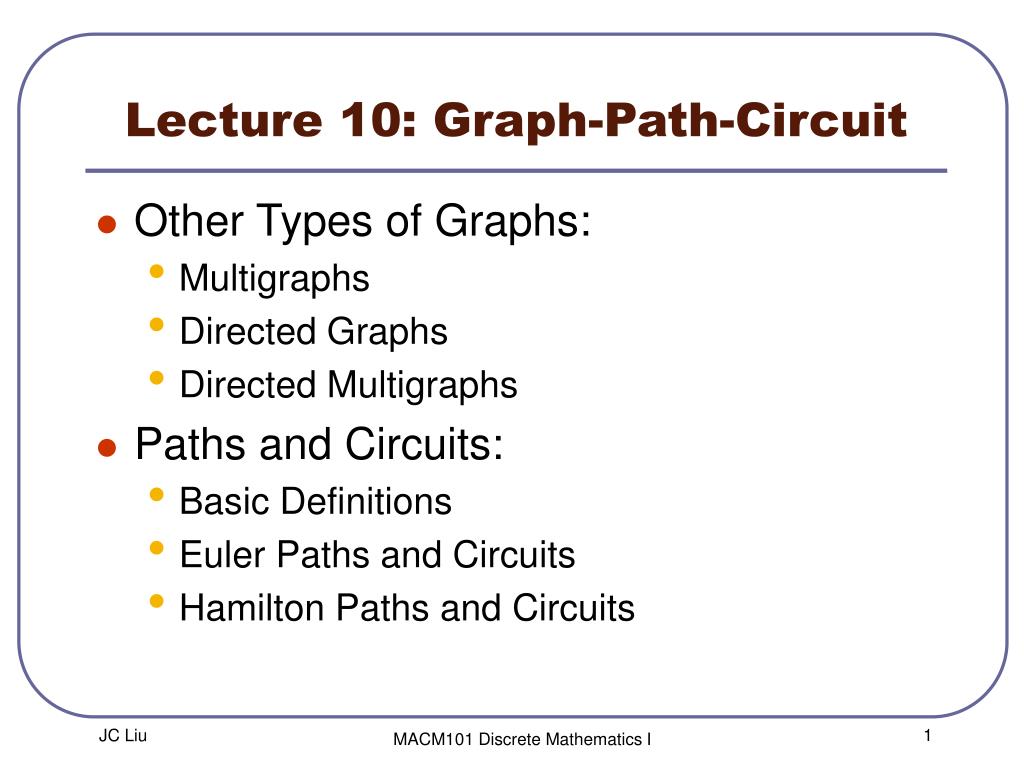 PPT - Lecture 10: Graph -Path-Circuit PowerPoint Presentation, free ...