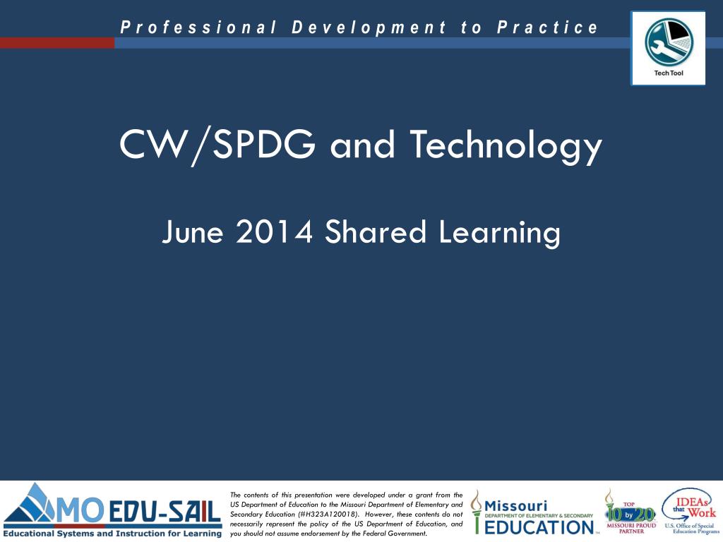 PPT - CW/SPDG and Technology PowerPoint Presentation, free download ...