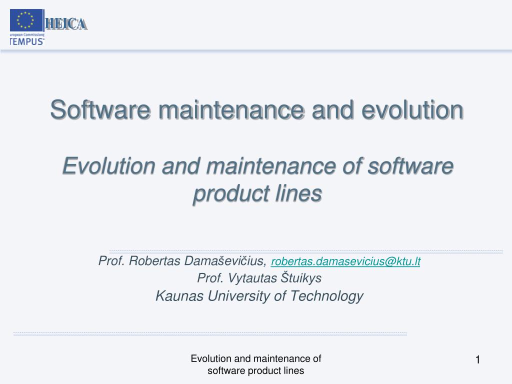 PPT - Software maintenance and evolution Evolution and maintenance of ...